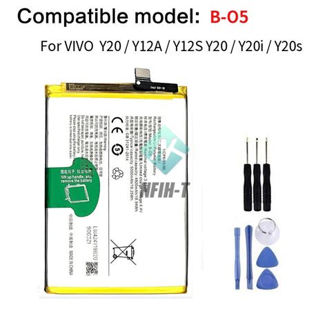 Battery B O5 For Vivo Vi Y20 Y12a Y12s Y20 Y20i Y20s G 5000mah