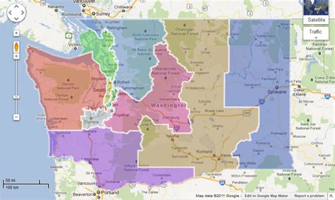 Washington State Legislative Map Printable Map