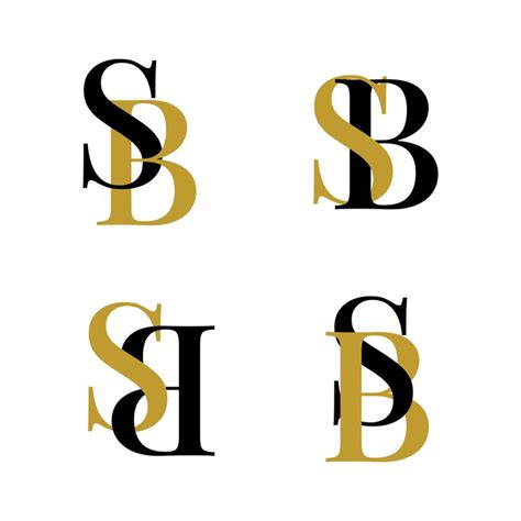 Premium Vector Set Letter Sb Logo Monogram Typhography Initial