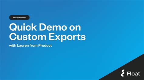 how to create a custom csv template in float youtube