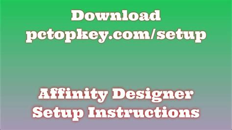 How To Download And Install Affinity Designer Manual Youtube