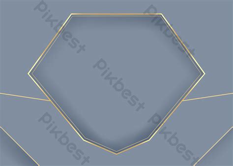 Geometric Border Background Golden Simple Psd Free Download Pikbest