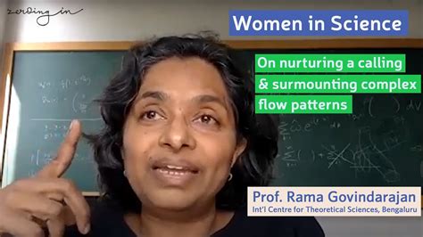 Women In Science E3 In Conversation With Prof Rama Govindarajan Icts Bengaluru Youtube
