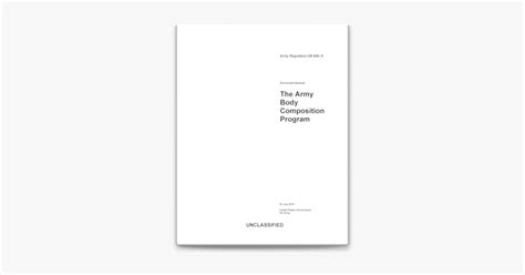 ‎army Regulation Ar 600 9 The Army Body Composition Program July 2019