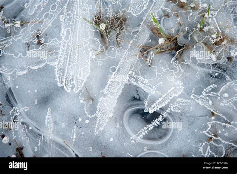 Frozen Ice Patterns Stock Photo Alamy