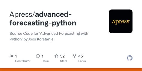 Github Apressadvanced Forecasting Python Source Code For Advanced