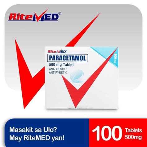 Ritemed Paracetamol 500mg 100 Tablets Relief Of Minor Aches And Pains