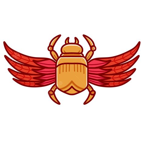 Egyptian Scarab Clipart Vector Scarab Egyptian Pharaoh Red Scarab