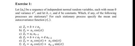 solved exercise 1 let {at} be a sequence of independent