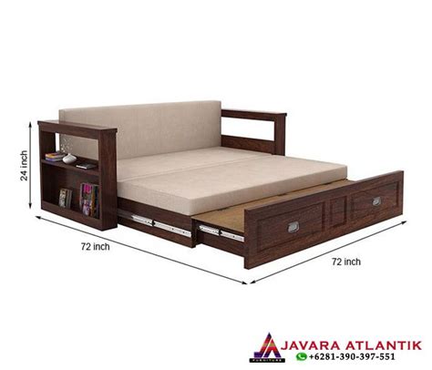 Jual Kursi Bale Bale Minimalis Jati Double Bed Furniture Jepara Murah Berkualitas Sofa Bed