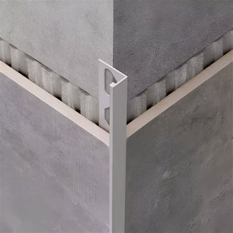 Mill Finish White Aluminum L Trim 12mm