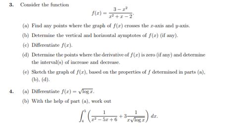 solved 3 consider the function f x x2 x−23−x2 a find