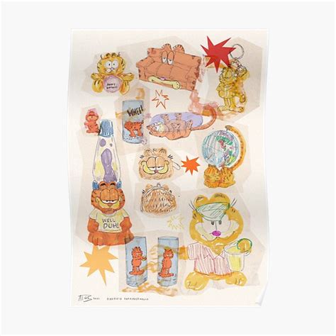 Garfield Paraphernalia Poster For Sale By Bjorkback Redbubble