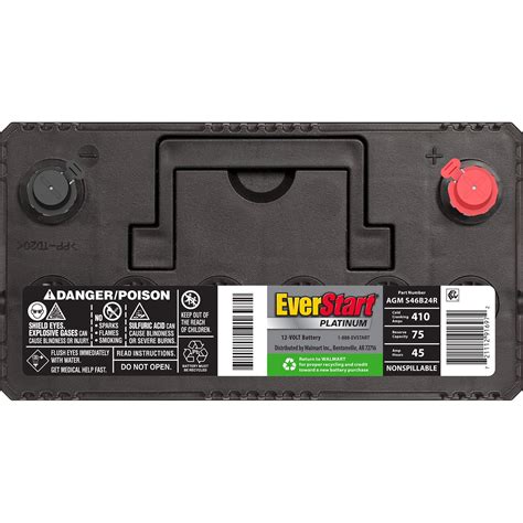 Everstart Platinum Agm Automotive Battery Group Size 24f 46 Off