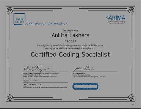 ccs ahima medicalcoding healthinformationmanagement careergrowth… ankita lakhera ccs 18