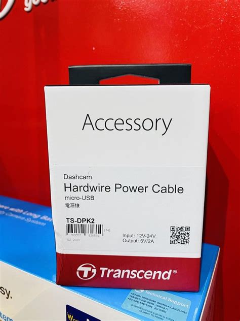Transcend Dashcam Hardwire Kit Cable Micro Usb Ts Dpk2 Computers