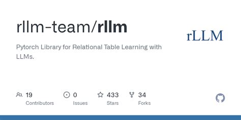 Github Rllm Teamrllm Pytorch Library For Relational Table Learning