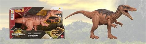 Mattel Jurassic World Rebirth Wild Roar Baryonyx Dinosaur