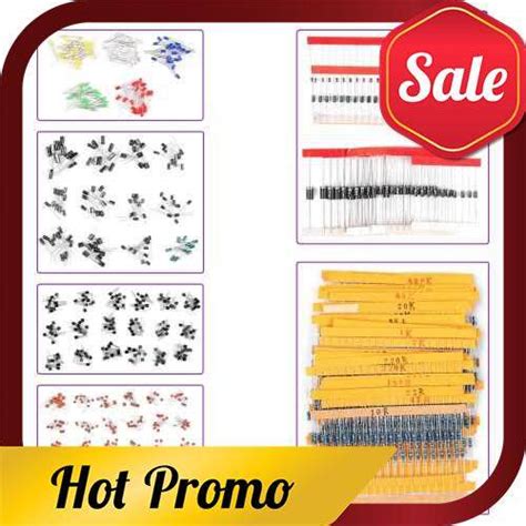 1390pcs Electronic Component Kit 3mm Led Diode Resistor Transistor Electrolytic Capacitor
