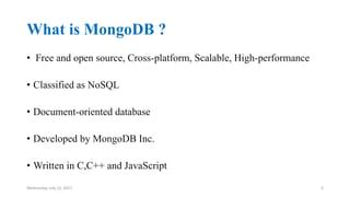 Introduction To MongoDB PPTX