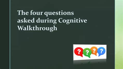 Cognitive Walkthrough Pptx Technology And Computing