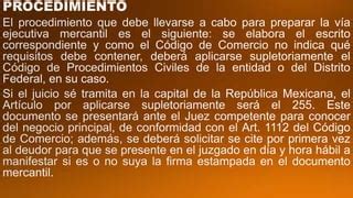 Derecho Mercantil Medios Preparatorios En El Juicio Ejecutivo Pptx