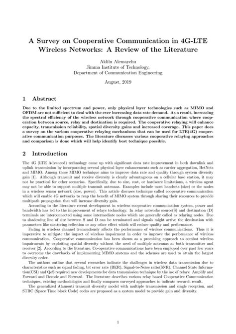 Cooperative Communication Pdf Computer Networking Computing