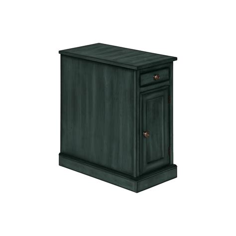 Accent Table End Side Table Antique Blue Veneer Traditional