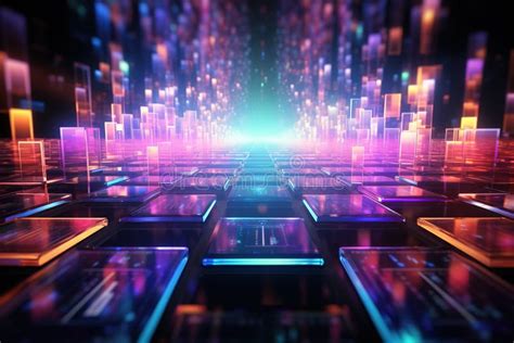 Ai Network Big Data Cloud Computing 3d Artificial Technology Concept Generative Ai Stock