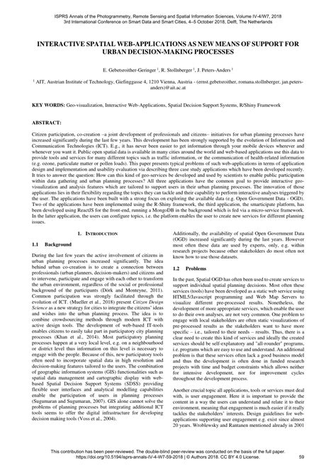 Pdf Interactive Spatialweb Applications As Newmeans Of Support For