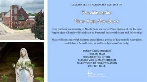 Presentation Of The Blessed Virgin Mary Church Patronal Feast Day