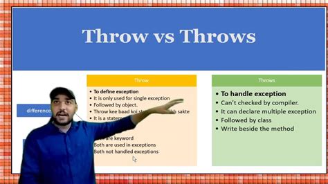Difference Between Throw And Throws In Java Youtube