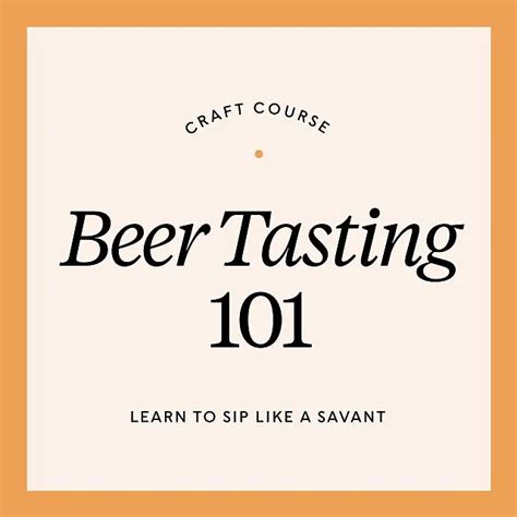 Uncommon Goods Beer Tasting 101 Class Beer Tasting