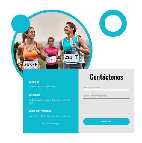 Formulario De Contacto Del Club De Corredores De Nueva York Plantilla Css Por Nicepage