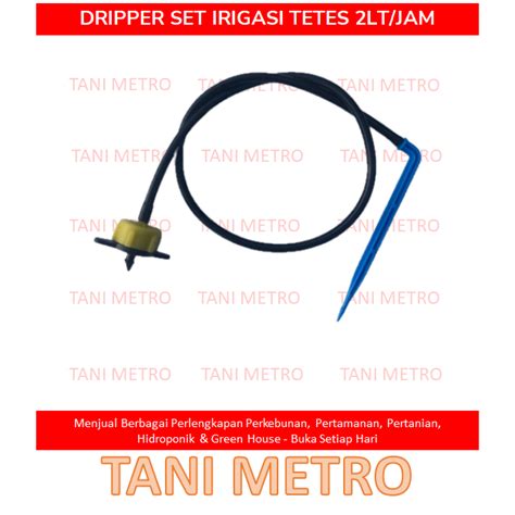 Jual Satu Set Dripper Tetes Dripper Emitter Konektor 1 Arah Shopee Indonesia