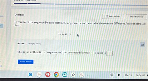 Solved Question Watch Video Show Examples Determine If The Sequence
