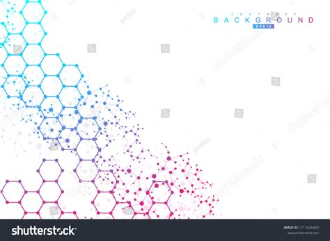 Science Network Pattern Connecting Lines Dots Stock Vector Royalty Free 1711626403