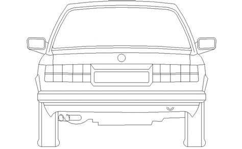 Drawing Of Car Vehicle Blocks 2d View Elevation In Autocad