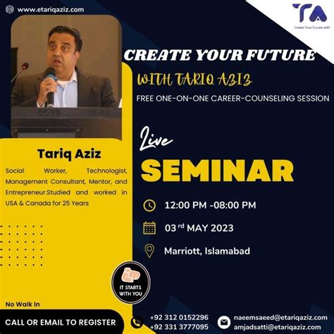 Tariq Aziz On Linkedin Seminar Networking Education May3rd Opportunity Help Like Network…