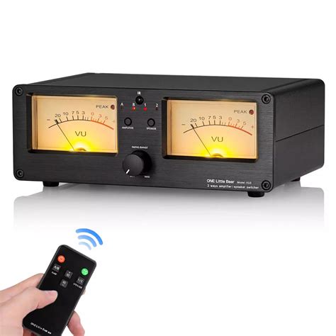 new dual analog vu meter sound level db panel display 2 way amplifier