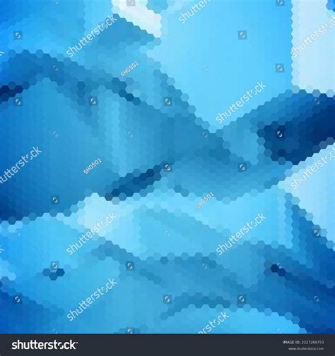 Blue Hexagon Background Vector Graphics Presentation Stock Vector