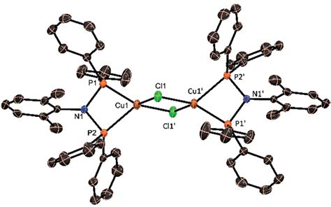 Molecular Structure Of 1 With Anisotropic Displacement Parameters