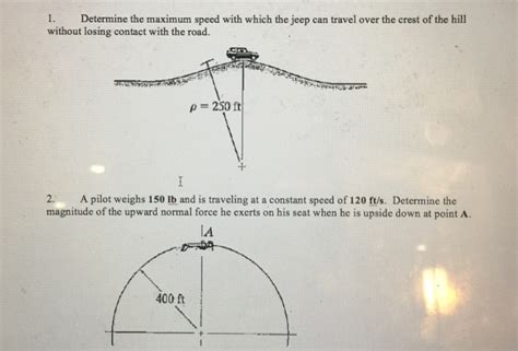 solved determine the maximum speed with which the jeep can