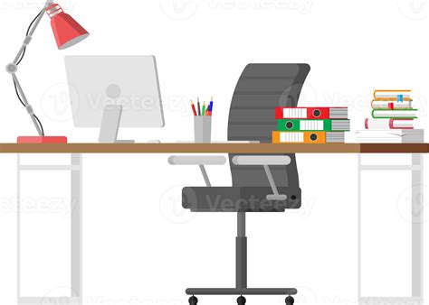 Office Desk With Computer 35857163 Png