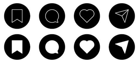 Premium Vector Save Comment Like And Share Icons