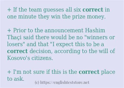 Correct Some Example Sentences Englishteststore Blog