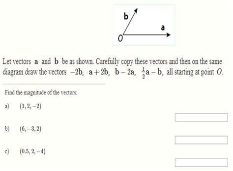 Solved Let Vectors A And B Be As Shown Carefully Copy These Chegg Com