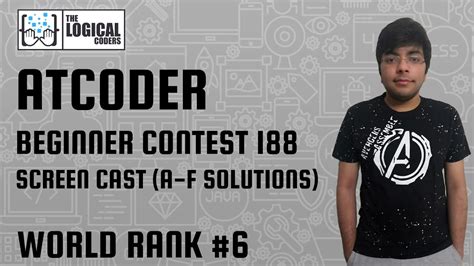 Atcoder Beginner Contest 188 Screencast With Solutions World Rank 6
