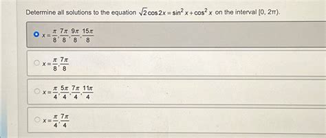 Solved Determine all solutions to the equation | Chegg.com
