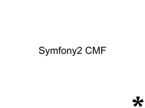 Symfony2 Cmf Odp